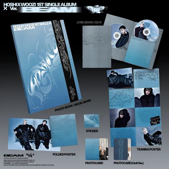 HOSHI X WOOZI 1st Single Album ’BEAM’ (x (doubled) Version) (CD+Book ...