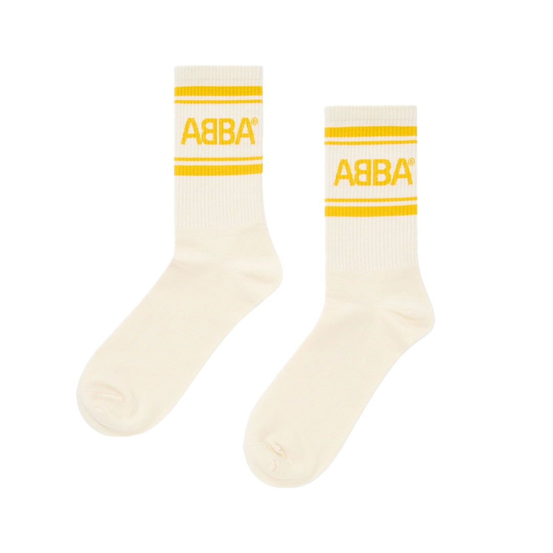 ABBA Socks (Yellow/Off-white) - ABBA | Platenzaak.nl
